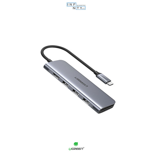 هاب 3 پورت Type C به Usb 3 0 یوگرین Ugreen مدل 70410 Cm195 اینفینیتی
